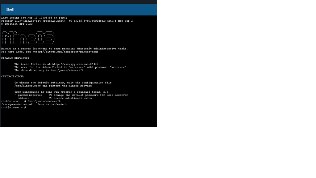 Can't connect to MIne OS file - MineOS Forum